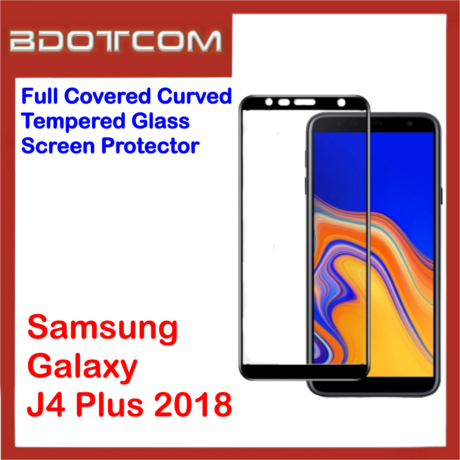 Full Covered Tempered Glass Screen Protector For Samsung Galaxy J4 Plus